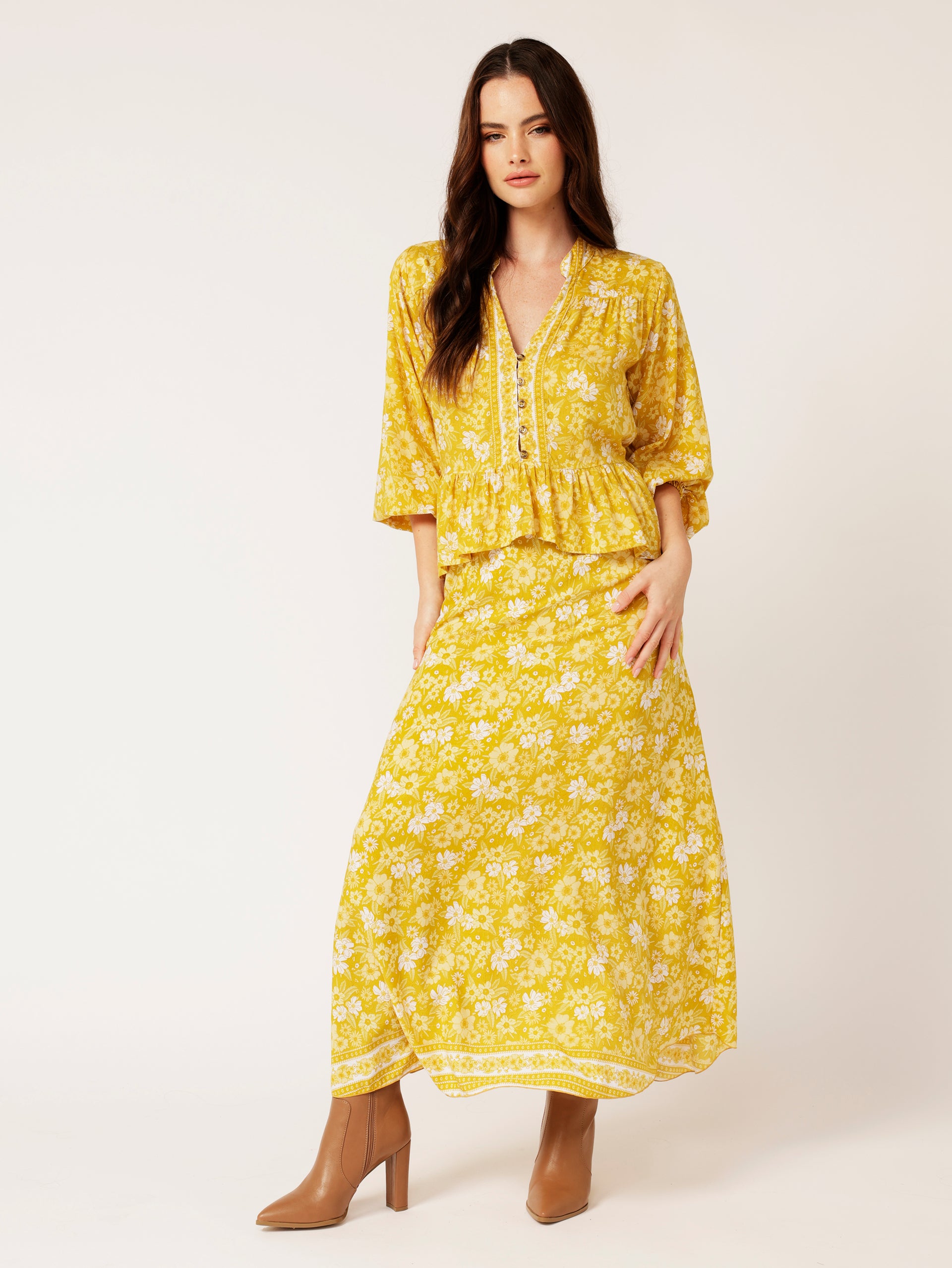 Saffron Road | Jilly Blouse | Marigold