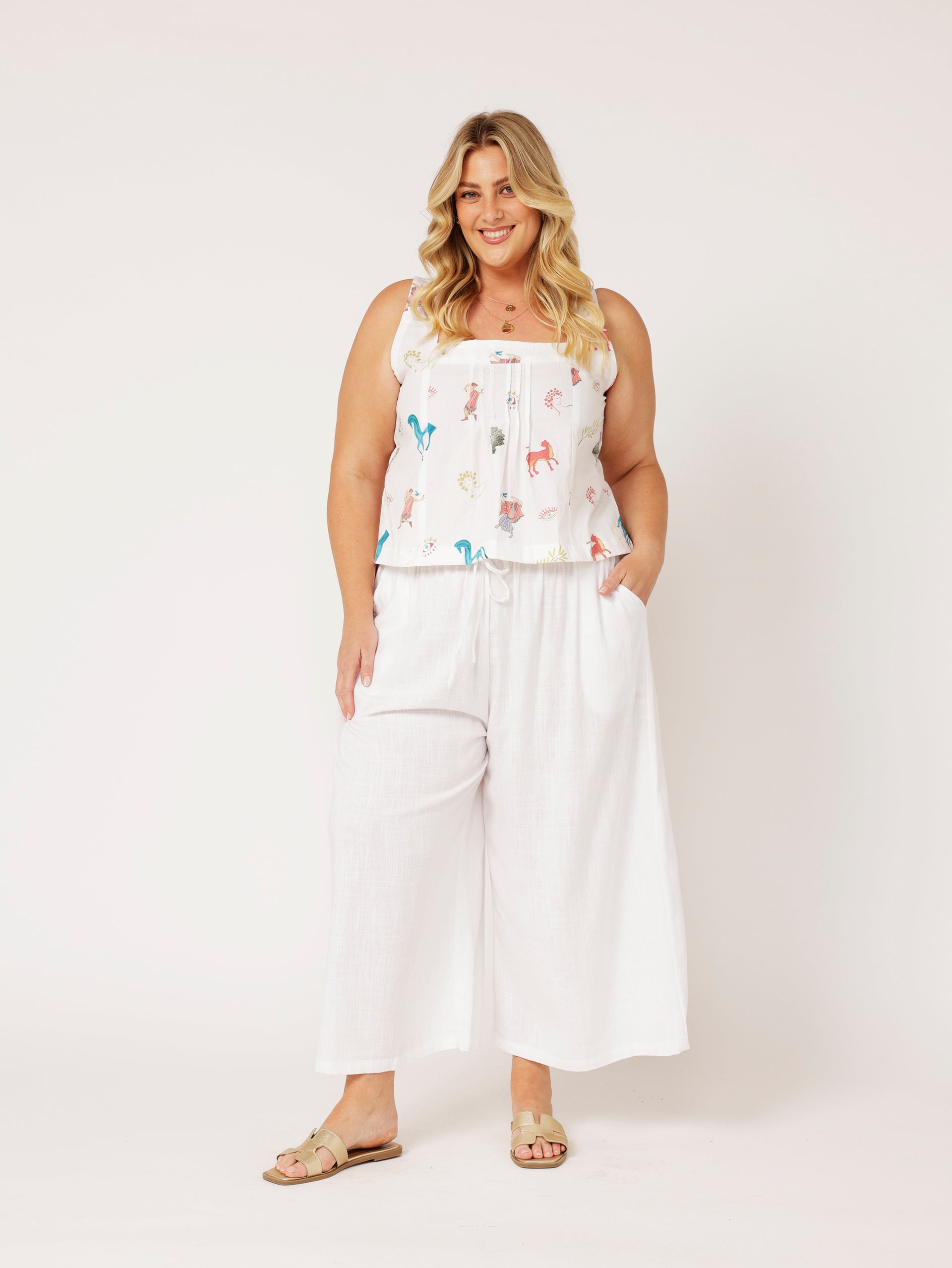 Saffron Road | Lotus Tank | Grecian White
