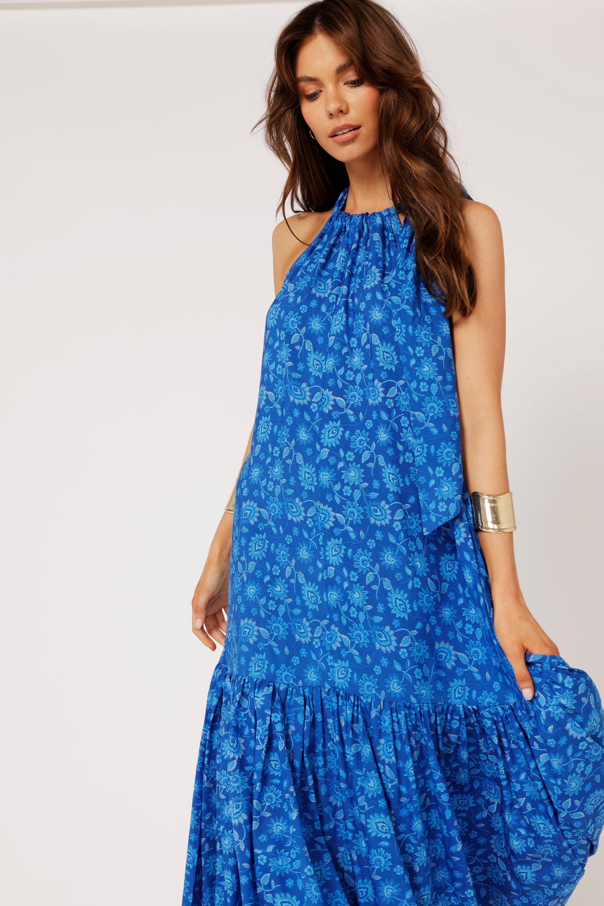 Saffron Road | Resort Dress | Maxi Dress | Blue Hawaii